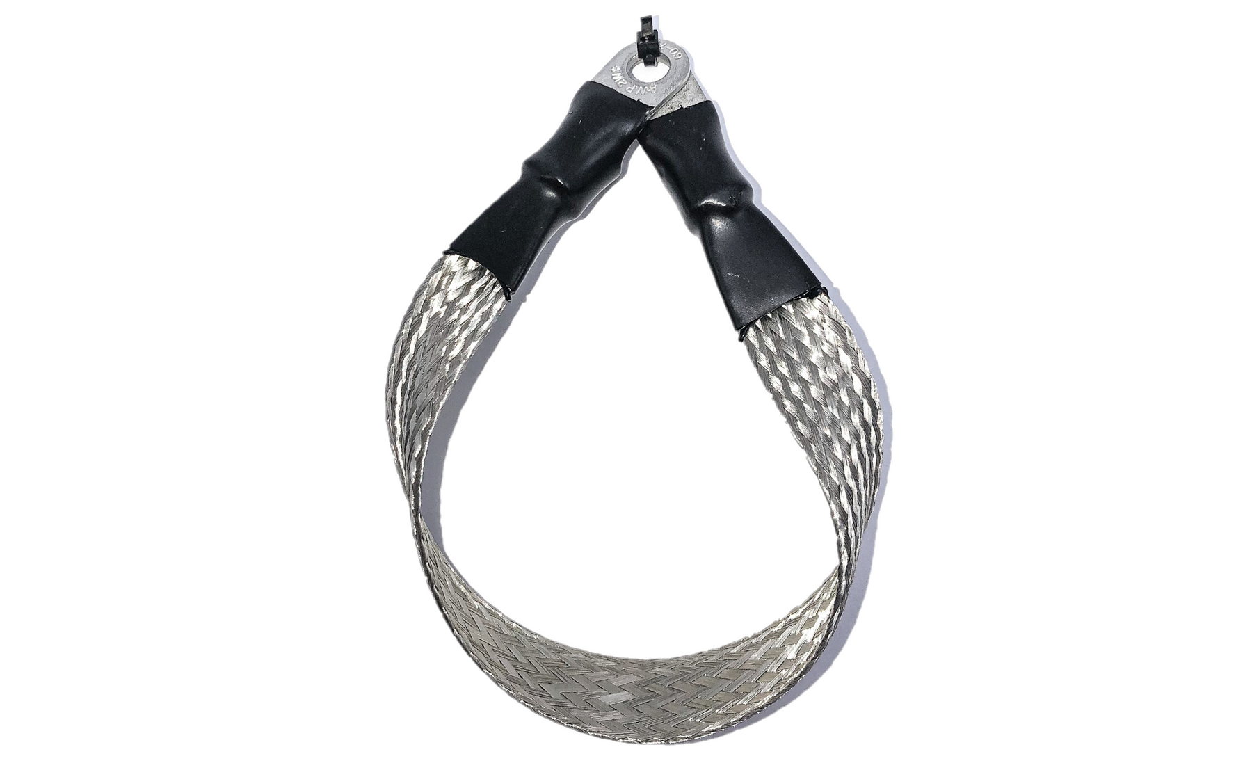 1" inch Flat Tinned Braid Ground Cable Strap with terminal lugs ...