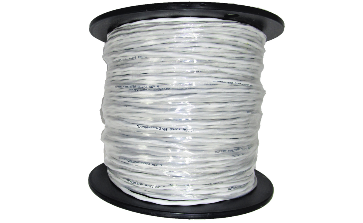 M27500-22ML2T08. Military Specification Wire&Cable 22 AWG 2 Conductor ...